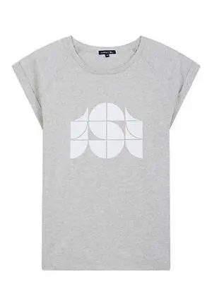 Soeur Valentina Graphic-print Short-sleeve T-shirt - Grey