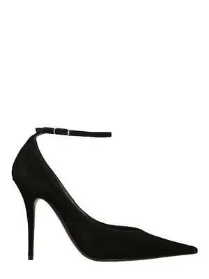 Amina Muaddi Anok 105 Suede Courts - Black