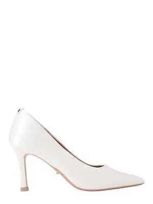 Carvela Pointed-toe Satin Heeled Courts - White