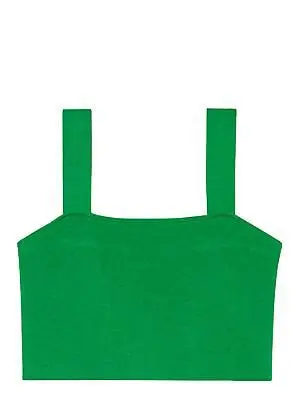 Maje Maje Square-Neck Cropped Knit Top Verts