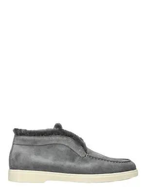 Santoni Fortune Logo-embossed Ankle Boots - Grey/light