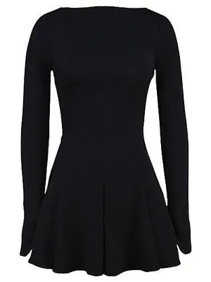 House Of Cb Francesca Long-sleeve Mini Dress - Black