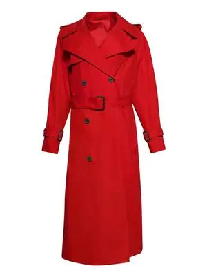 Wardrobe.NYC Cotton Trench Coat - Red