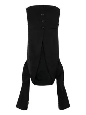 Moschino Panelled Strapless Top - Black