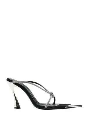MUGLER 100mm Knotted Fang Sandals - Black