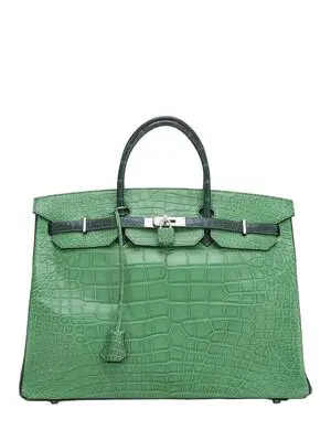 HERMÈS Hermès Bambou Matte Alligator Birkin 40