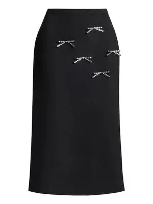 Elie Saab Bow-detail Midi Skirt - Black