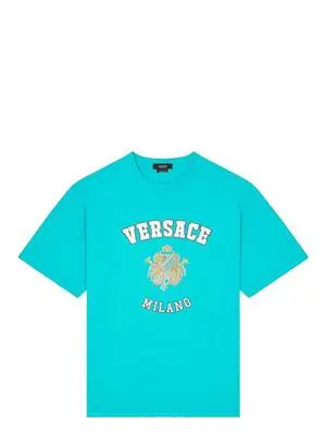Versace Milano College Tee Shirt - Turquoise