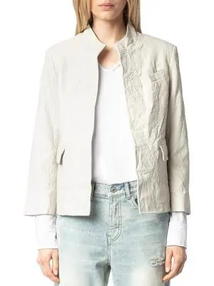 Zadig&Voltaire Veryn Cuir Froisse Leather Jacket Judo