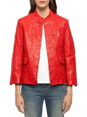 Zadig&Voltaire Veryn Cuir Froisse Leather Jacket - Love