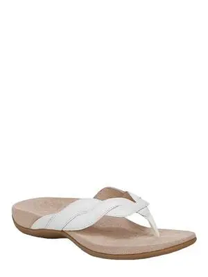 VIONIC Braided Leather Flip Flop