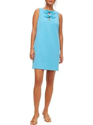 Trina Turk Martina Bow Sheath Dress - Champion Cyan