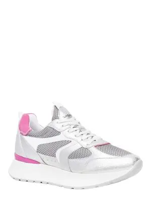 NEROGIARDINI Platform Sneakers - Silver/ Pink