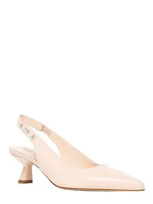 NEROGIARDINI Pointed Toe Slingback Pumps - Natural
