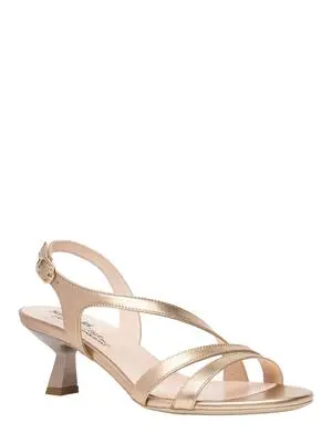 NEROGIARDINI Slingback Kitten Heel Sandal - Gold