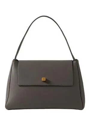 Khaite Audrey Textured-leather Shoulder Bag - Gray