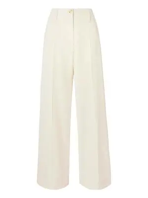 PATOU Stretch Wool-twill Tapered Trousers - Neutrals