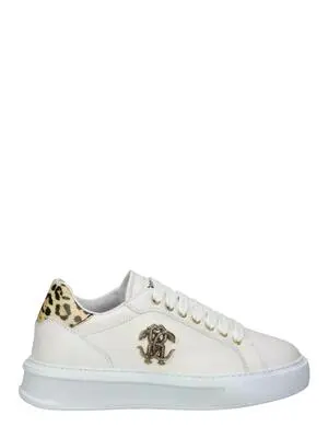 Roberto Cavalli Leather Sneakers - Neutrals