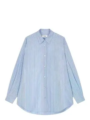 STUDIO TOMBOY Striped Button-down Shirt - Blue