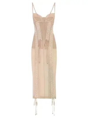 Dolce & Gabbana Bustier Midi Dress - Neutrals