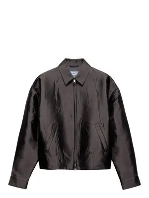 Prada Silk-wool Jacket - Grey