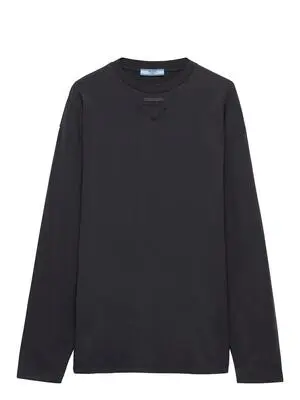 Prada Cotton Distressed T-shirt - Grey