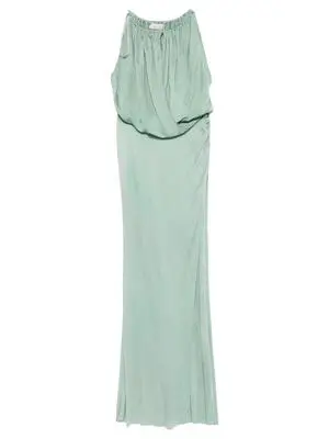 Blumarine Draped Maxi Dress - Green