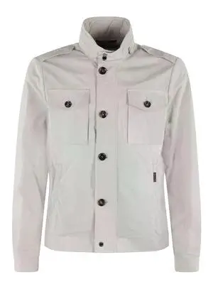 MOORER Logo-tag Jacket - Neutrals