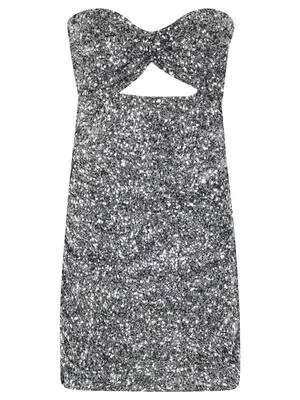 Amen Cut-out Mini Dress - Silver