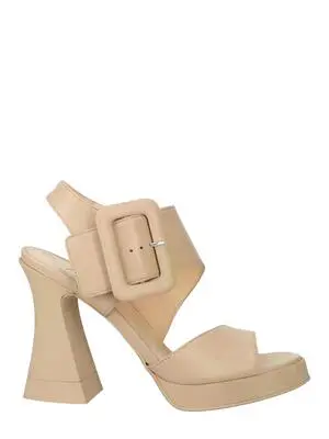 Agl 120mm Leather Sandals - Neutrals