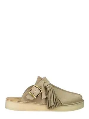 Clarks Trek Mule Suede Slippers - Neutrals