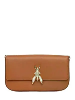 Patrizia Pepe Fly Leather Clutch - Brown