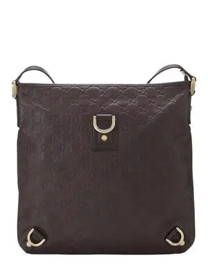 Gucci Guccissima D-ring Abbey Messenger Bag - Brown