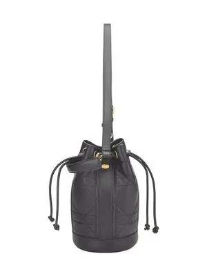 Dior Cannage Calfskin Bucket Backpack - Black