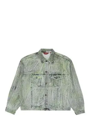 Supreme Crackle Denim Trucker Jacket - Multicolor