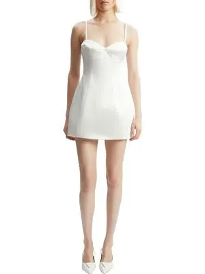 Bardot Marcello Satin Minidress - Orchid White
