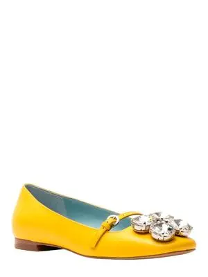 FRANCES VALENTINE Josephine Crystal Embellished Flat - Canary