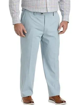 OAK HILL BY DXL Big & Tall Cross Hatch Suit Pants - Blue