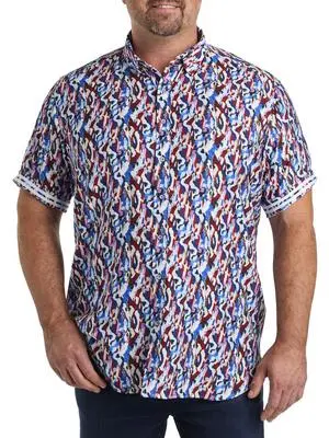 Robert Graham Big & Tall Crue Sport Shirt - Blue