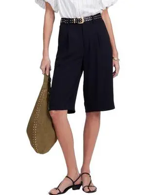 Madewell Slouchy Crepe Shorts - Jet Black