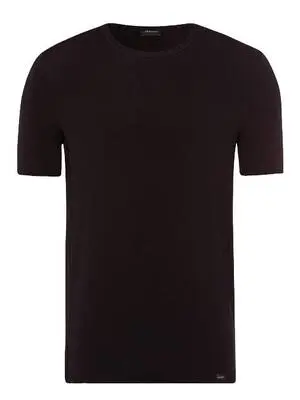 Hanro Natural Function Tencel™ And Cotton Fitted Crew Neck T-shirt - Deep Black