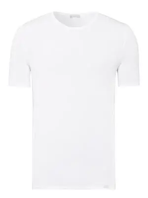 Hanro Natural Function Tencel™ And Cotton Fitted Crew Neck T-shirt - White