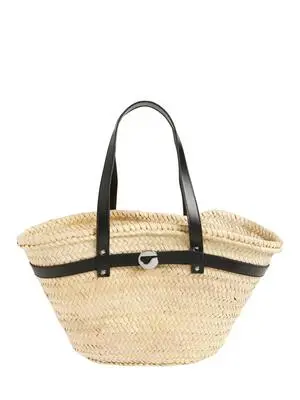 Coperni Woven Raffia Bucket Tote - Beige