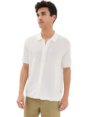 Orlebar Brown Tiernan Knit Button Polo - White