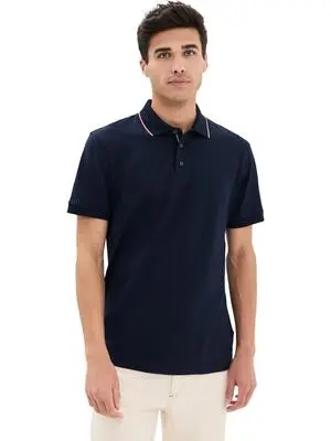 Orlebar Brown Dominic Fine Ribbon Polo - Night Iris