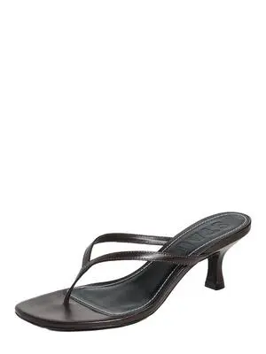 Staud Freja Kitten Heel Thong Sandals - Espresso