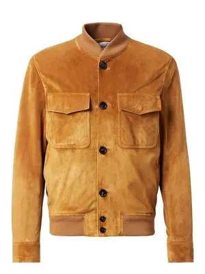 Loro Piana Suede Bomber Jacket - Beige