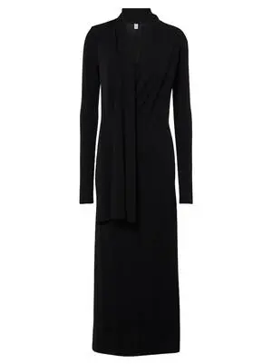 TOTEME Maxi Dress With Scarf Detail - Black