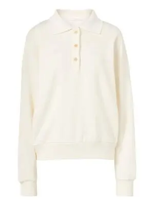 THE ROW Corzas Cotton And Cashmere Polo Sweater - White