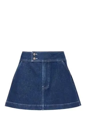 Veronica Beard Bowen Denim Miniskirt - Blue